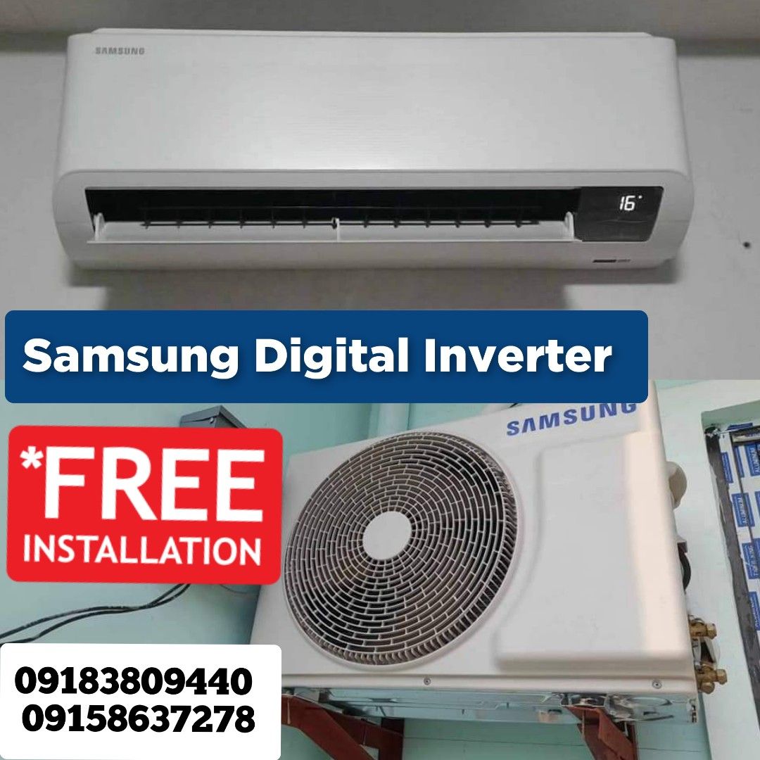 SAMSUNG DIGITAL INVERTER SPLIT TYPE AIRCON, TV & Home Appliances, Air ...