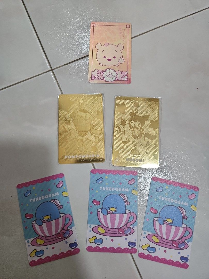 Sanrio characters gold foil rare cards cow play cow moo cpcm ...