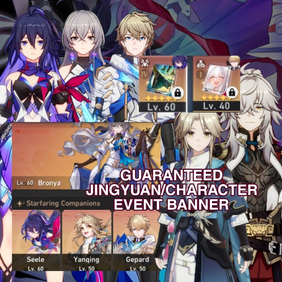 honkai star rail hsr account seele + bronya + gepard + yangqing and two ...
