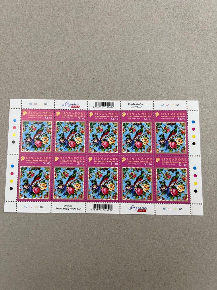 Singapore Mongolia joint stamp stamp sheet, Hobbies & Toys, Memorabilia & Collectibles, Stamps ...