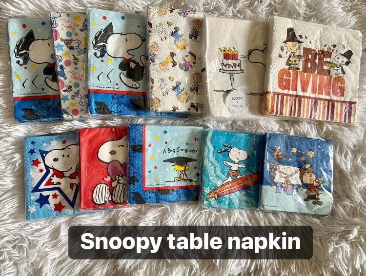 Snoopy table napkin Bundle, Hobbies & Toys, Memorabilia & Collectibles ...