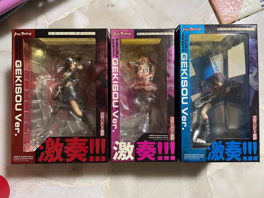 SOS Gekisou Version Haruhi, Miku and Yuki Figures, Hobbies & Toys, Toys ...