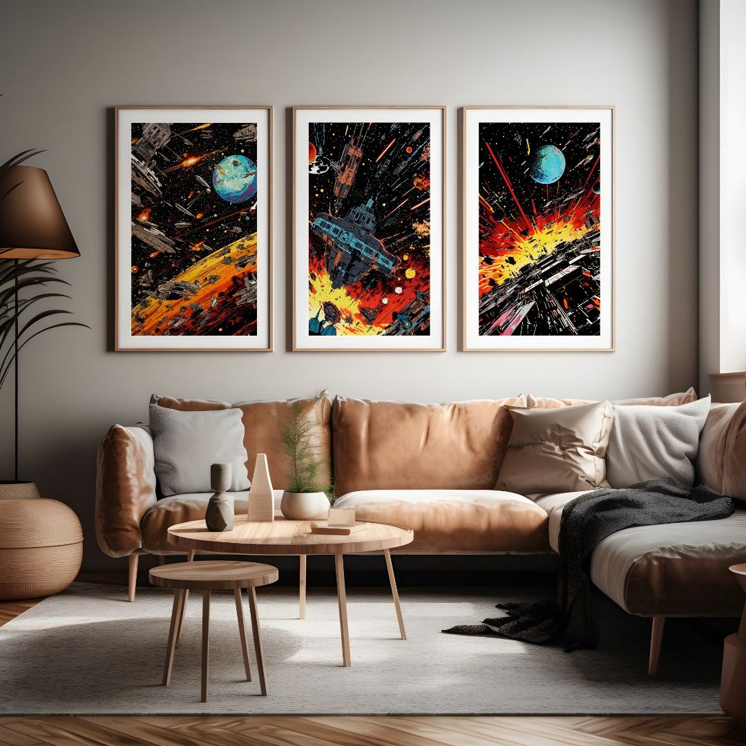 Star Wars inspired poster artworks Star Wars Cosmic Crossfire, Hobbies ...