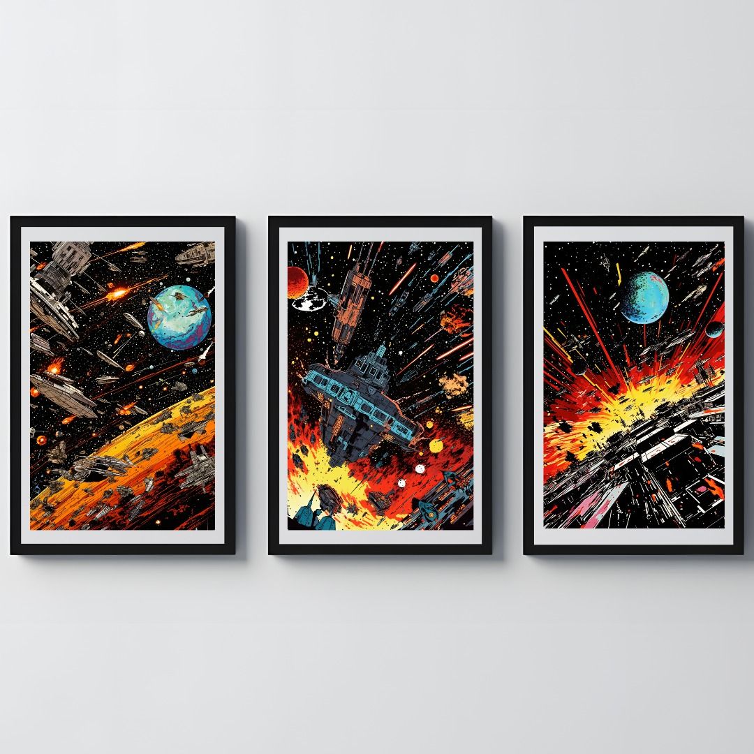 Star Wars inspired poster artworks Star Wars Cosmic Crossfire, Hobbies ...