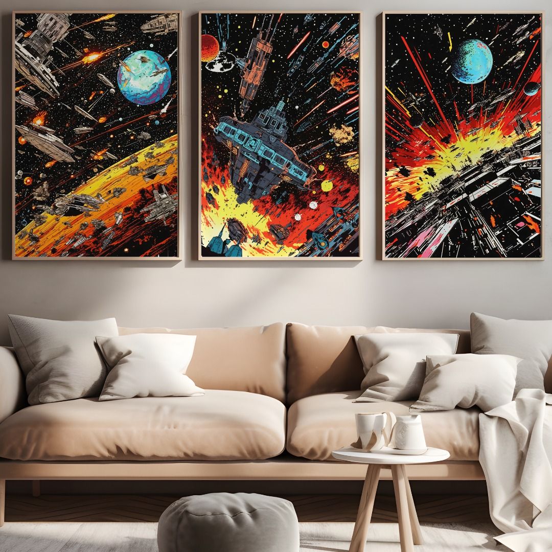 Star Wars inspired poster artworks Star Wars Cosmic Crossfire, Hobbies ...