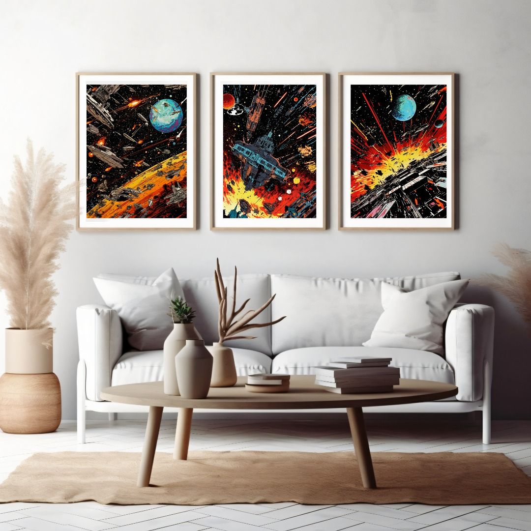 Star Wars inspired poster artworks Star Wars Cosmic Crossfire, Hobbies ...