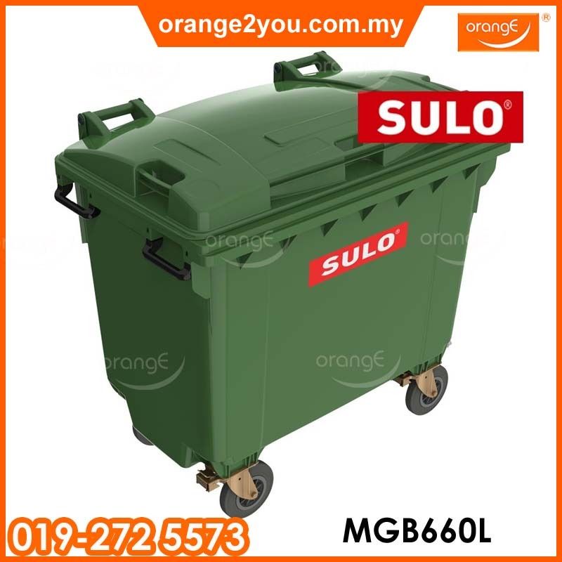 Sulo Heavy Duty Mobile Garbage Waste Bin Recycle Tong Sampah Outdoor ...