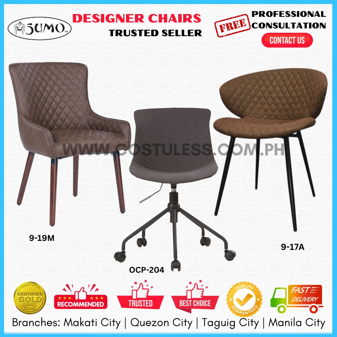 SUMO DELUXE DESIGNER CHAIRS, Accent Chair, Plastic Chair Wooden Legs ...