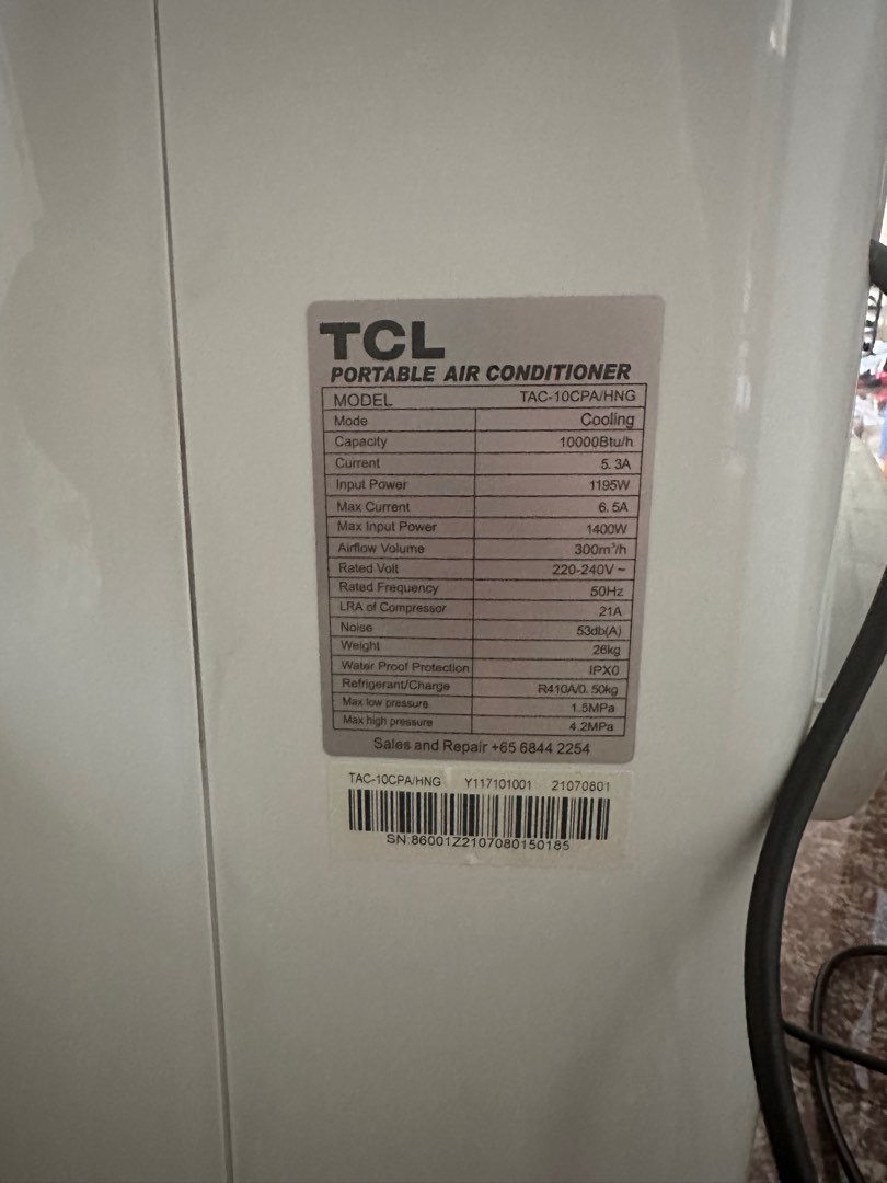TCL Portable Aircon, TV & Home Appliances, Air Conditioners & Heating on Carousell