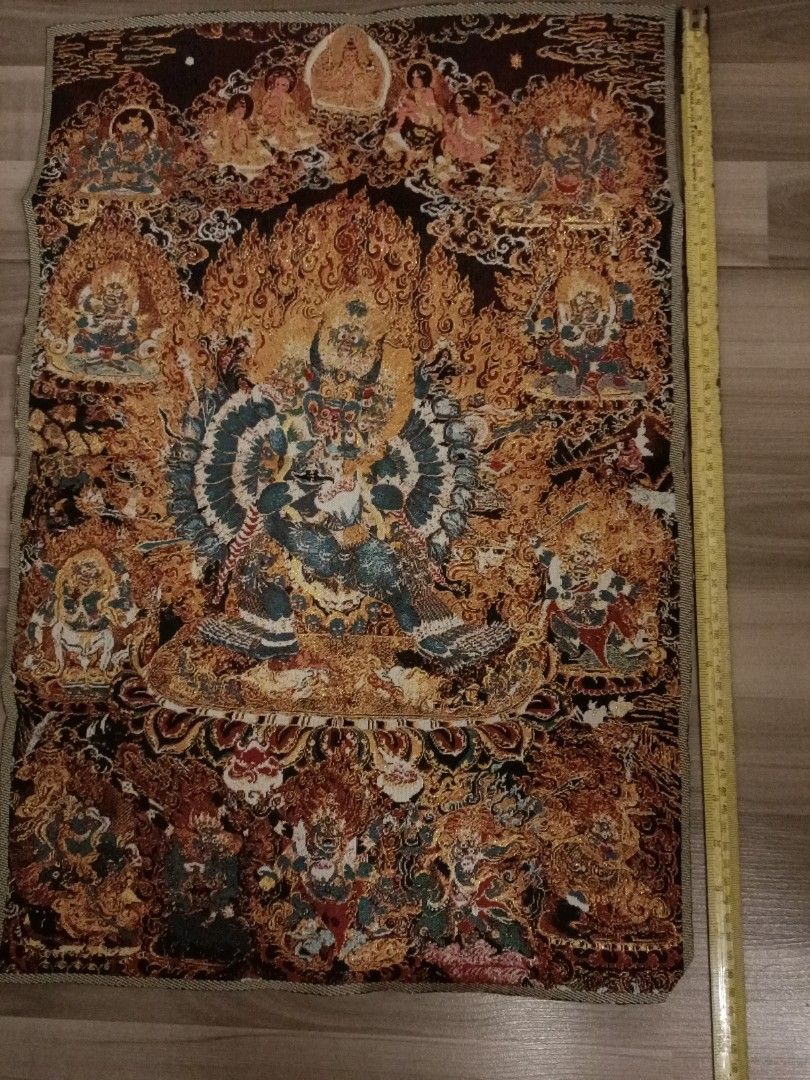 Tibetan god golden thread tangka, Hobbies & Toys, Memorabilia ...