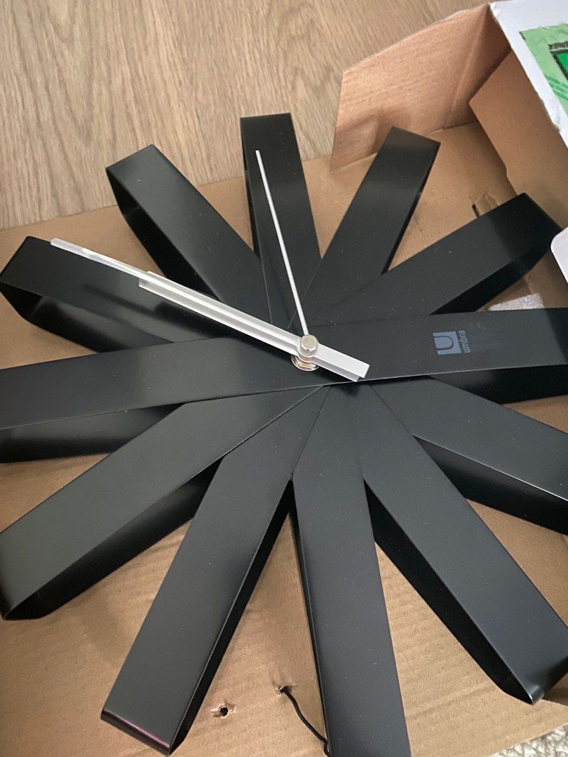 Umbra Ribbon Clock, Furniture & Home Living, Home Decor, Clocks on ...