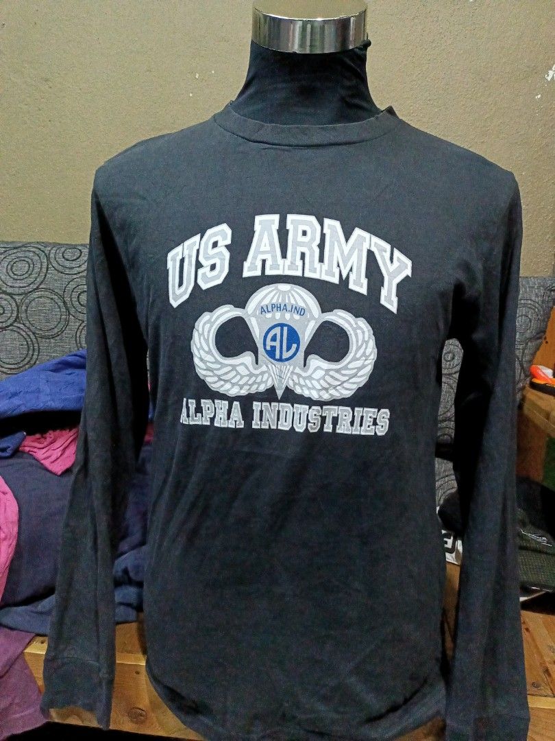 Us Army Alpha industries long sleeve, Men's Fashion, Tops & Sets ...