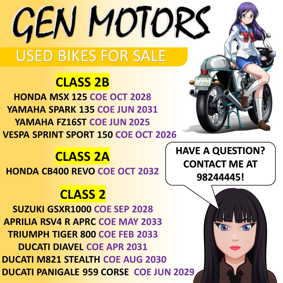 USED BIKES FOR SALE !! SPARK 135 | LC135 | FZ16ST | MSX 125 | VESPA ...