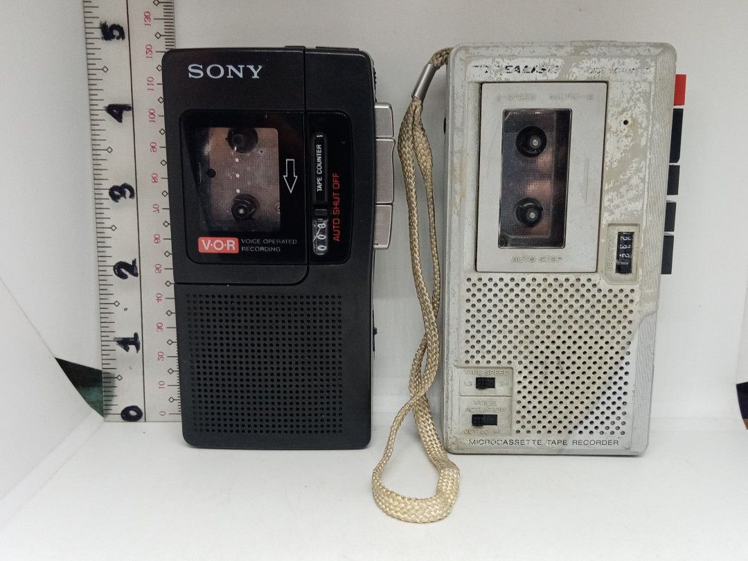 Vintage Sony & Realistic Micro Casette Corder Set on Carousell