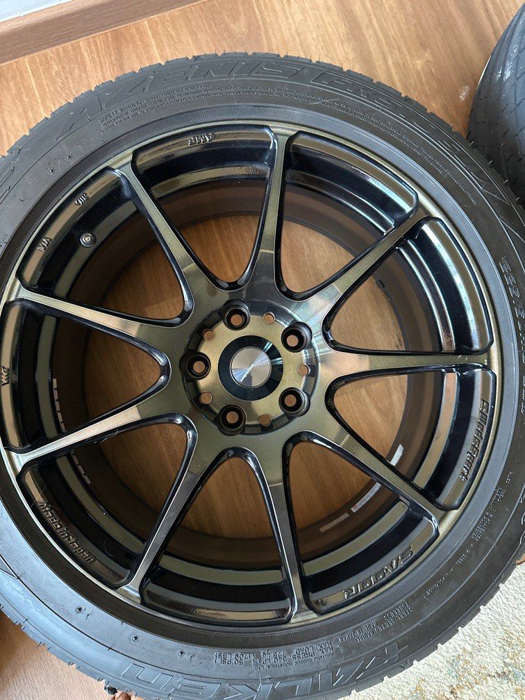 Wedssport SA-99R 18” rims PCD 5x114.3, Car Accessories, Tyres & Rims on Carousell