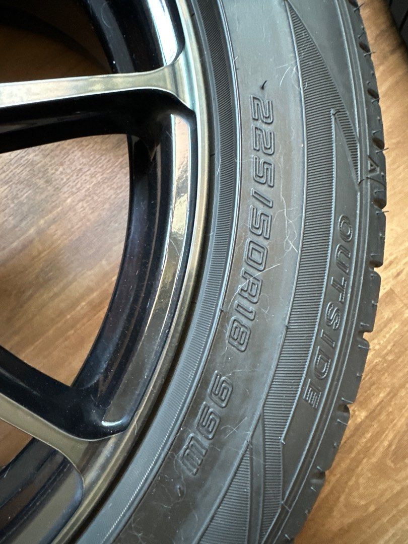 Wedssport SA-99R 18” rims PCD 5x114.3, Car Accessories, Tyres & Rims on Carousell