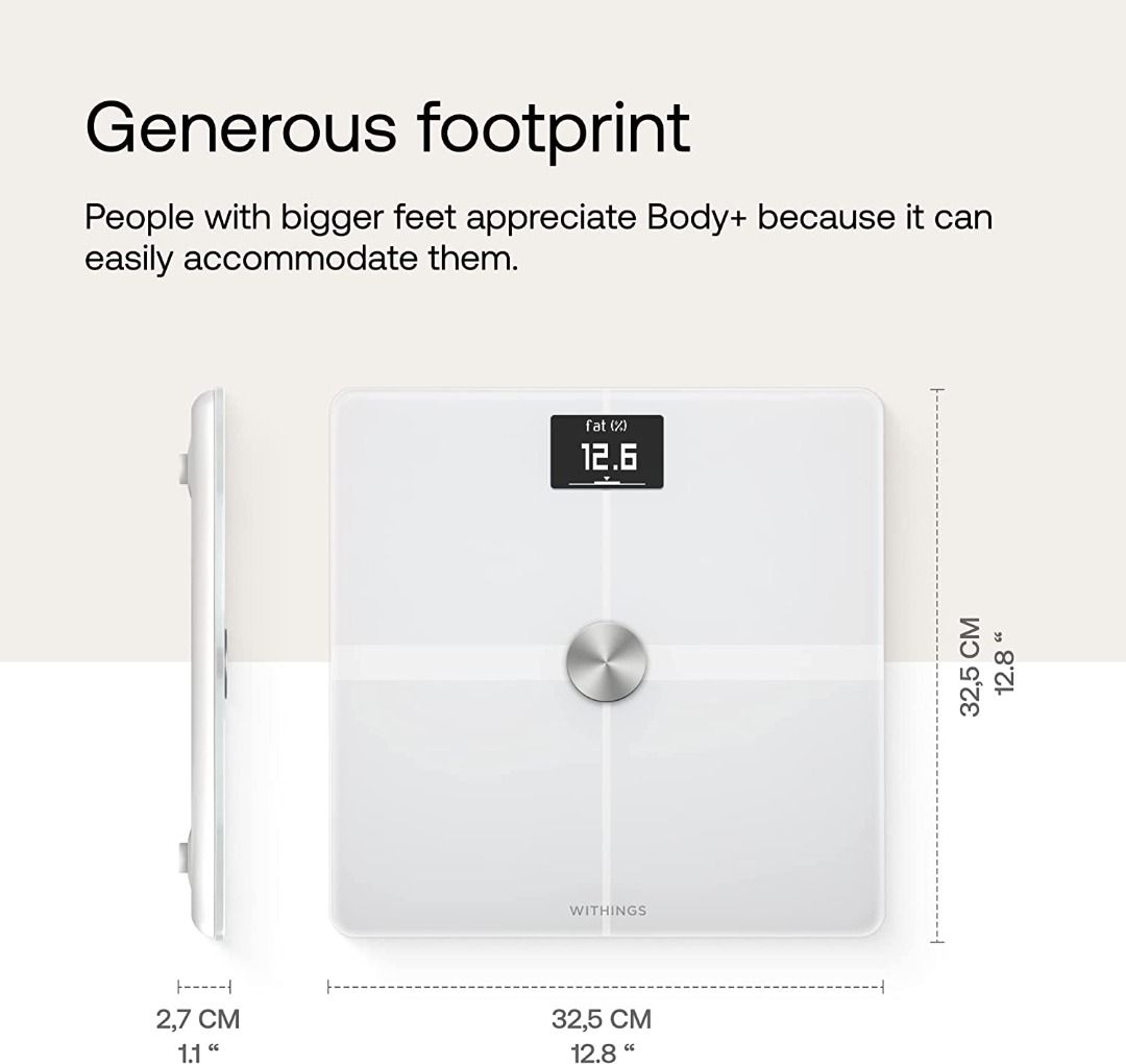 Withings Body+ - Digital Wi-Fi Smart Scale with Automatic Smartphone ...