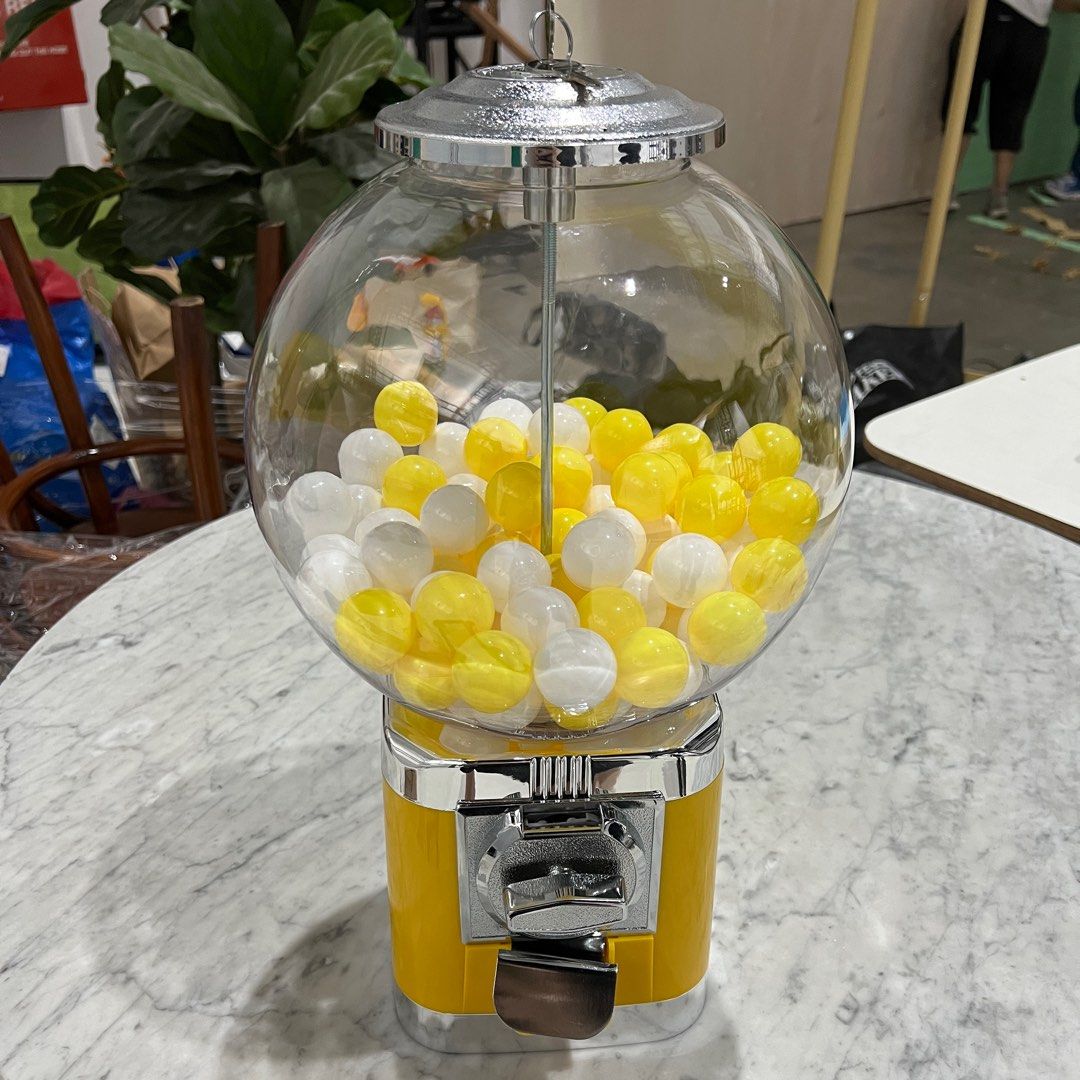 Yellow Gumball Machine, Hobbies & Toys, Toys & Games on Carousell