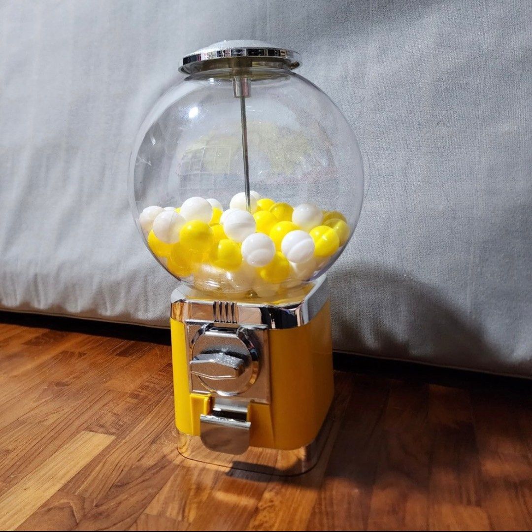 Yellow Gumball Machine, Hobbies & Toys, Toys & Games on Carousell
