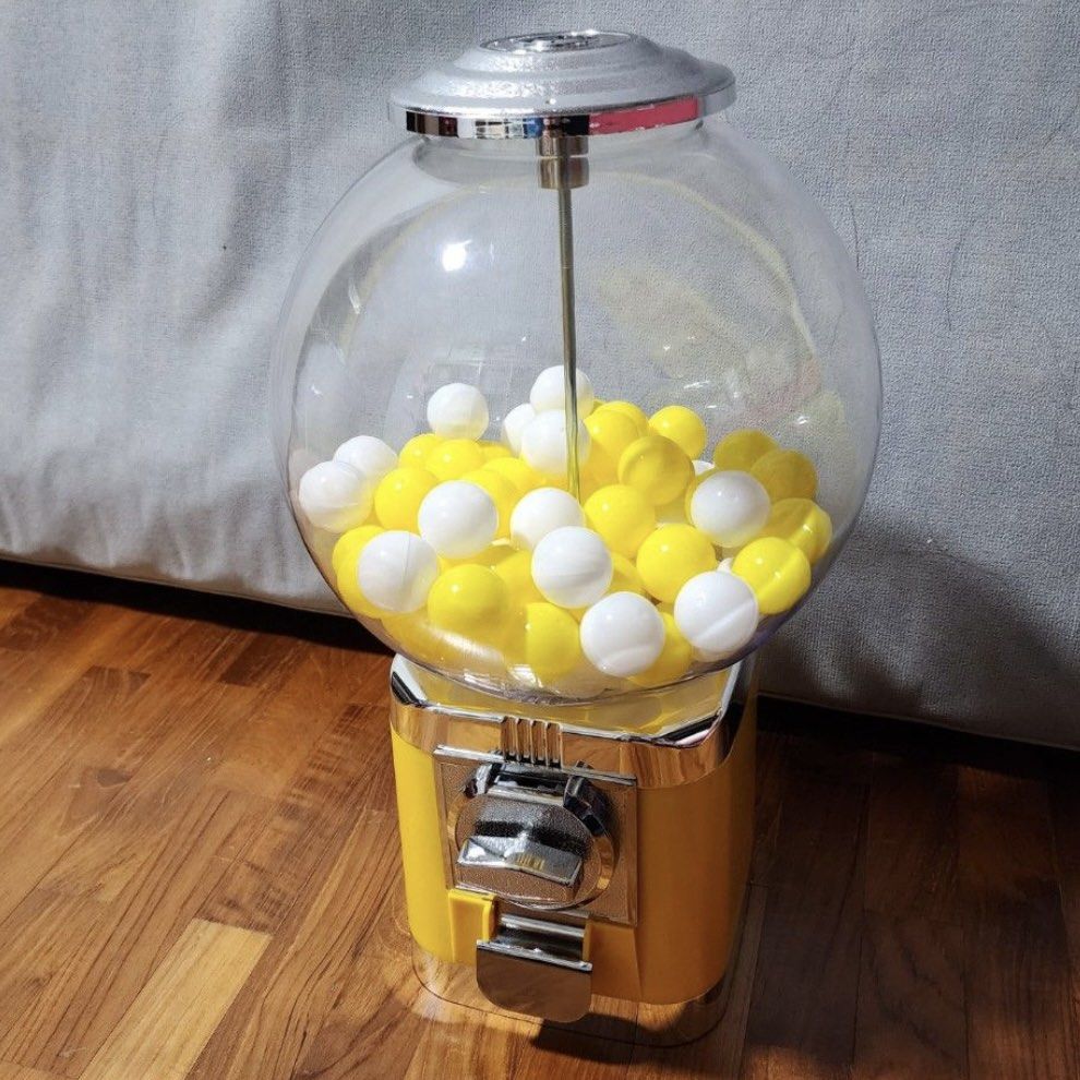 Yellow Gumball Machine, Hobbies & Toys, Toys & Games on Carousell