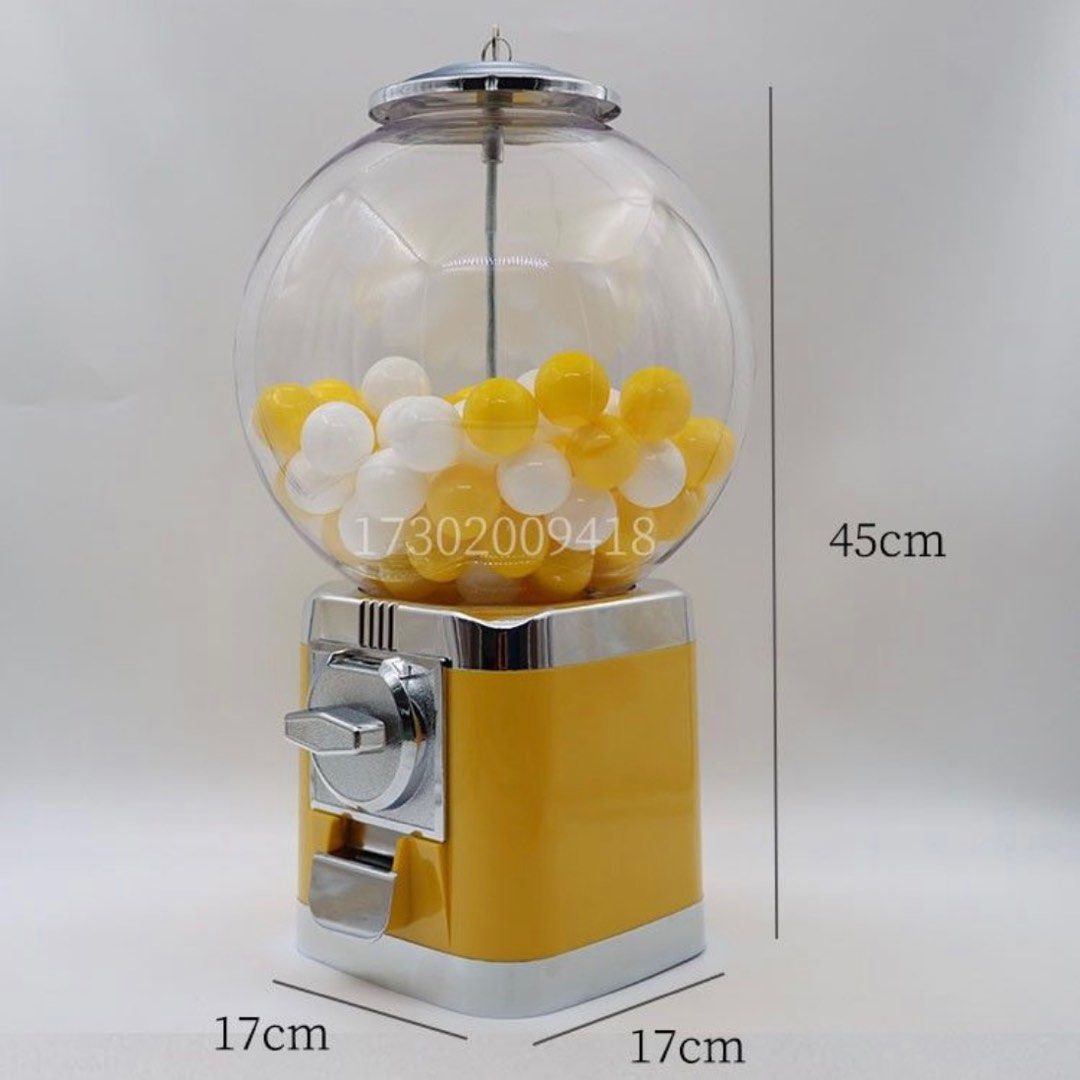 Yellow Gumball Machine, Hobbies & Toys, Toys & Games on Carousell
