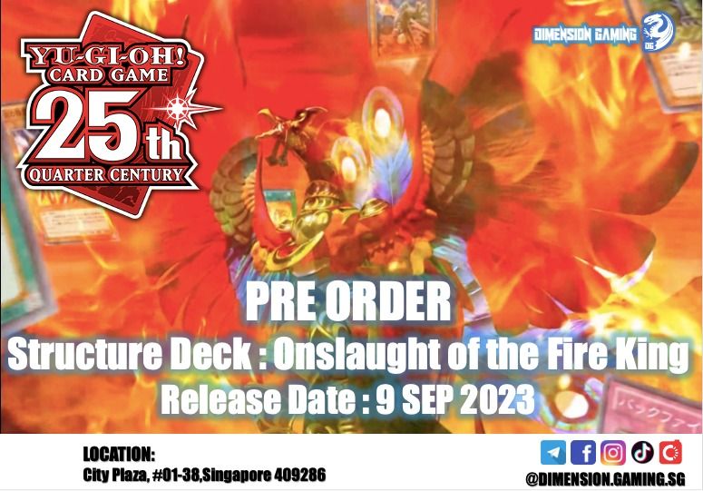 Yu Gi Oh! Structure Deck R: Onslaught of the Fire King., Hobbies & Toys ...