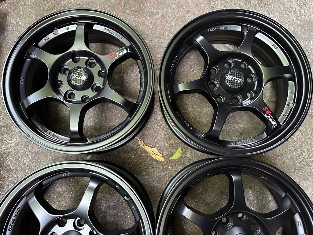 14” SSR Design Black Hunterwheels code T1541 Mags 4Holes pcd 100-114 ...