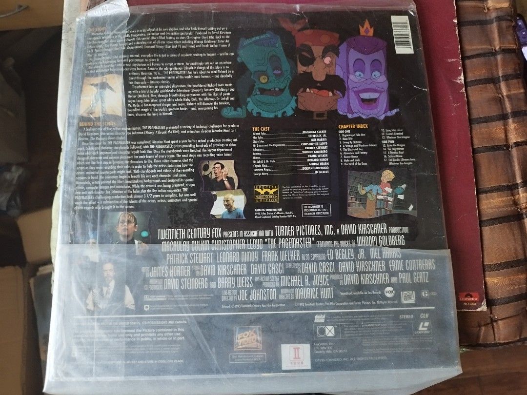 1994 The Pagemaster Laserdisc Movie Widescreen LD Macaulay Culkin Laser ...