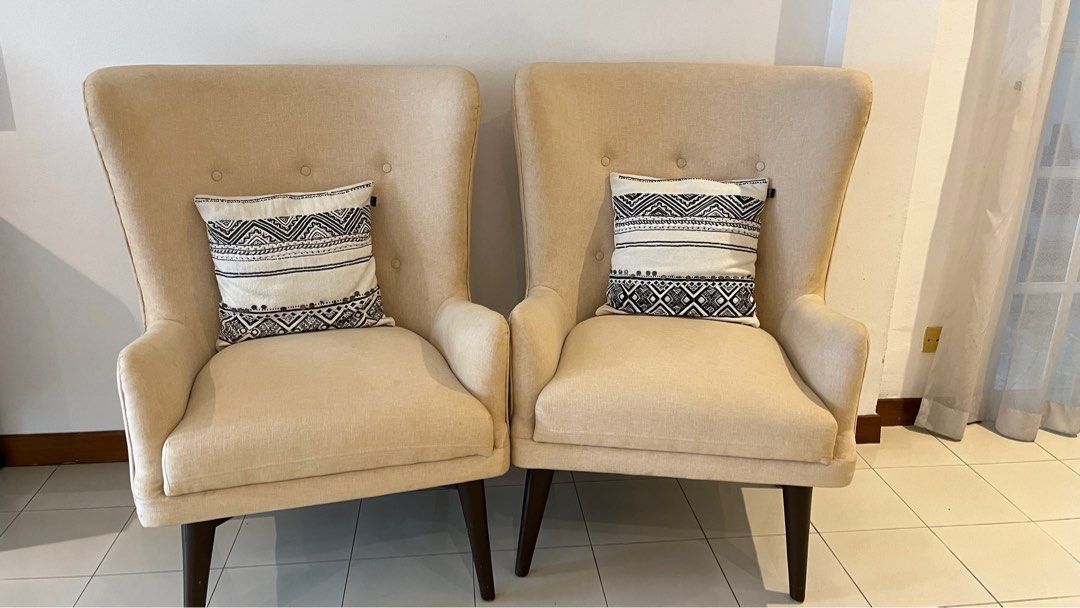 2 lightly used accent chairs, Furniture & Home Living, Furniture ...