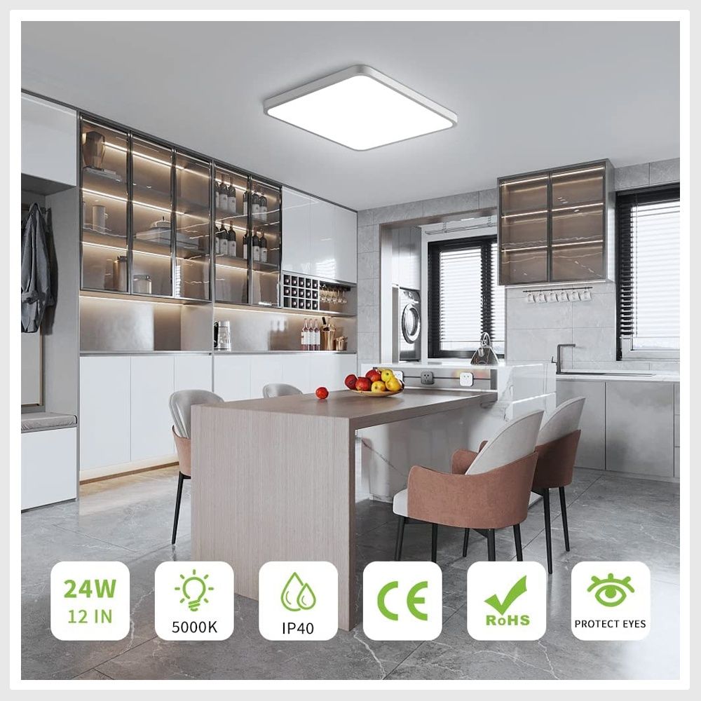 Square Ceiling Mounted Light Fixtures | Shelly Lighting