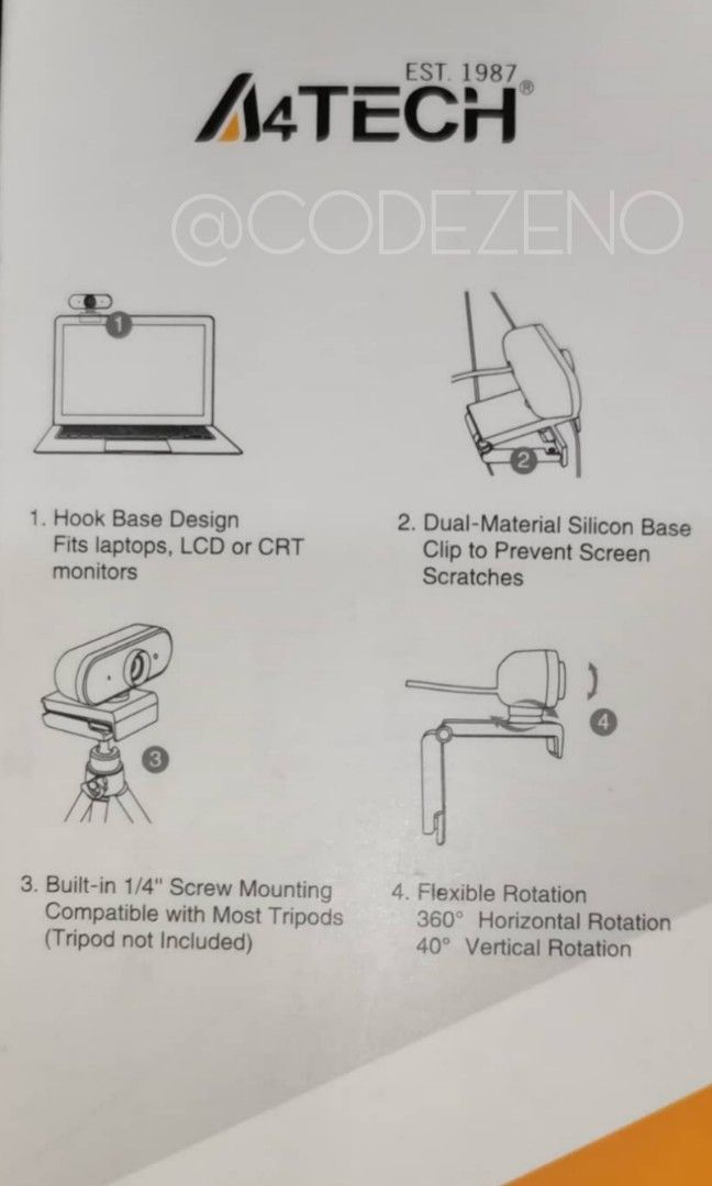 A4TECH PK-940HA FULL HD 1080p AUTO FOCUS WEBCAM, Computers & Tech ...