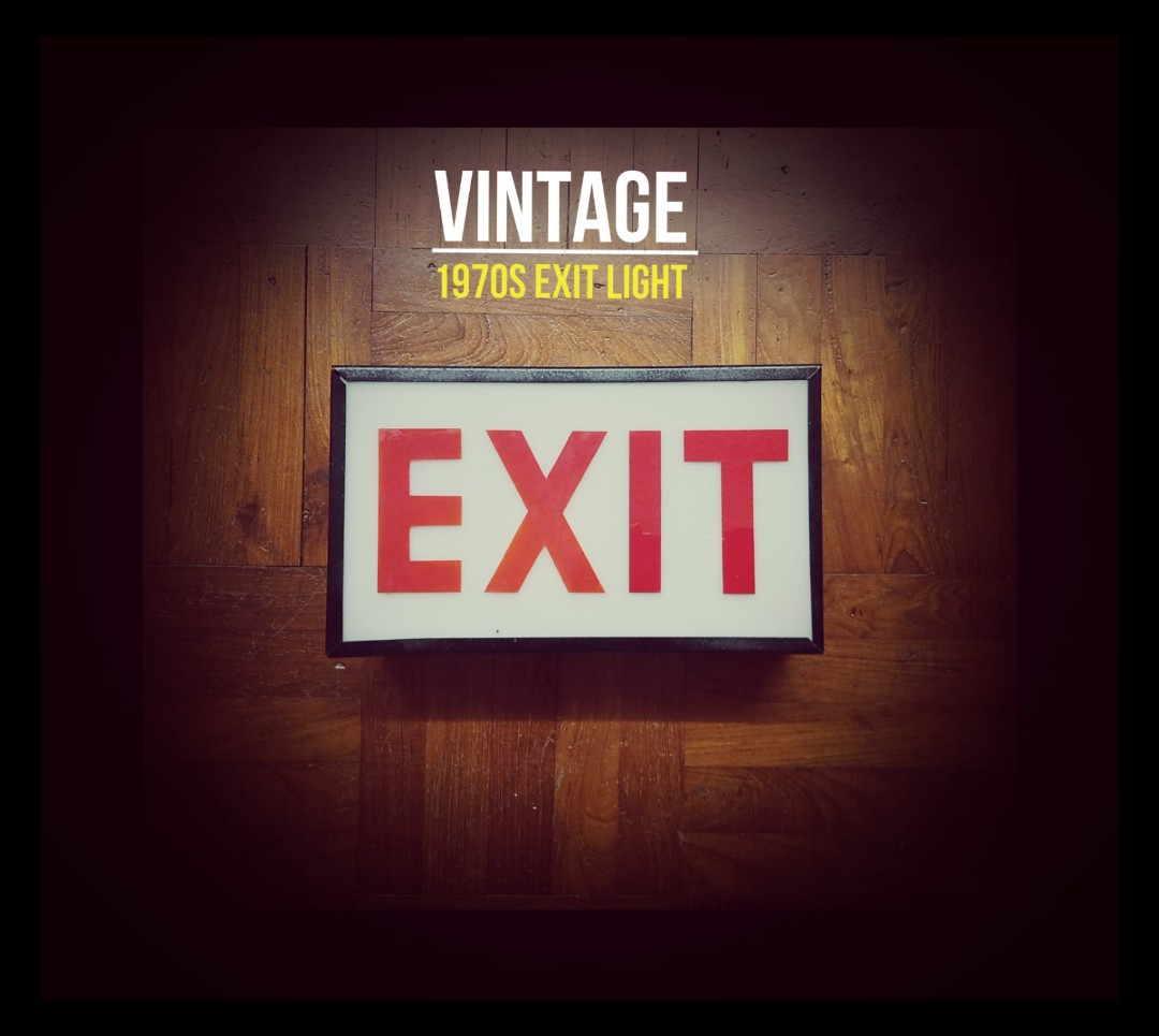 Antique/Vintage 1970s EXIT light, Hobbies & Toys, Memorabilia ...