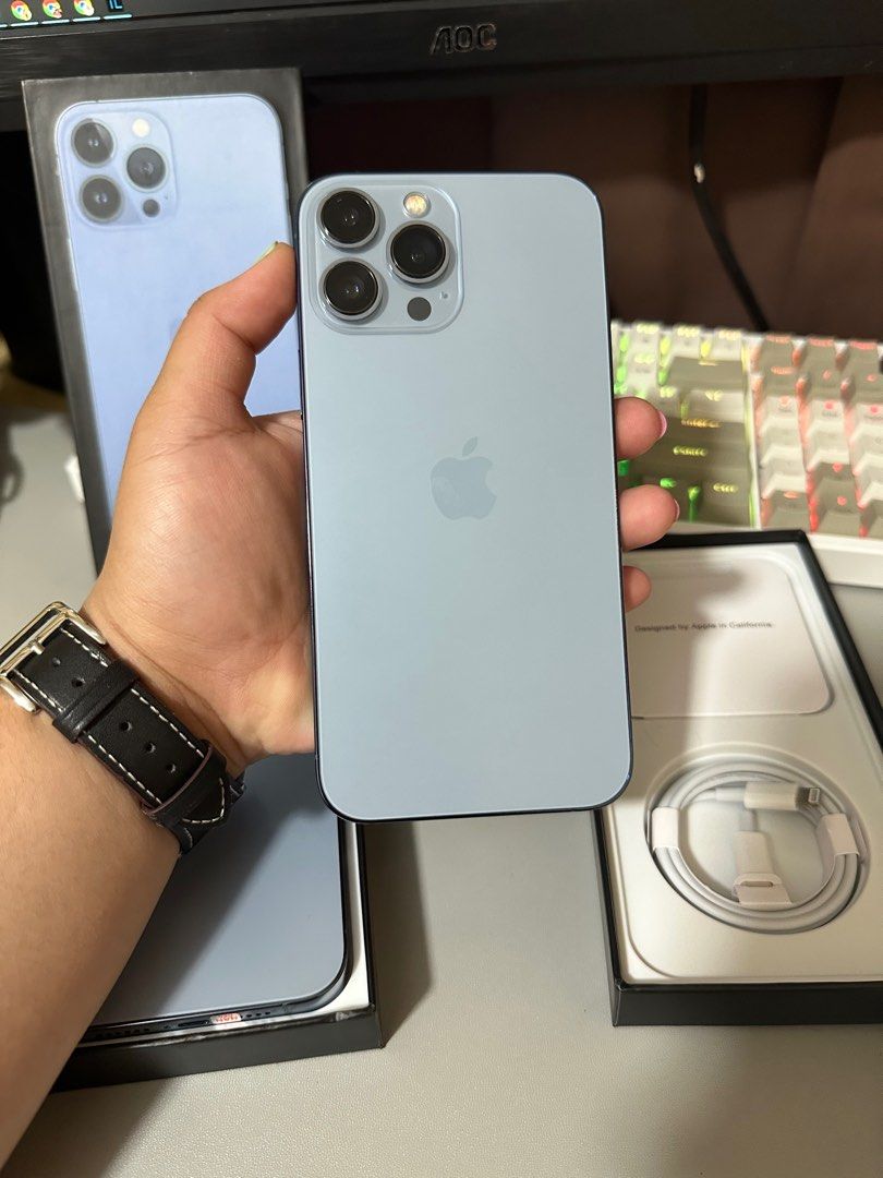 Apple iPhone 13 Pro Max Sierra Blue 128gb FU, Mobile Phones & Gadgets ...
