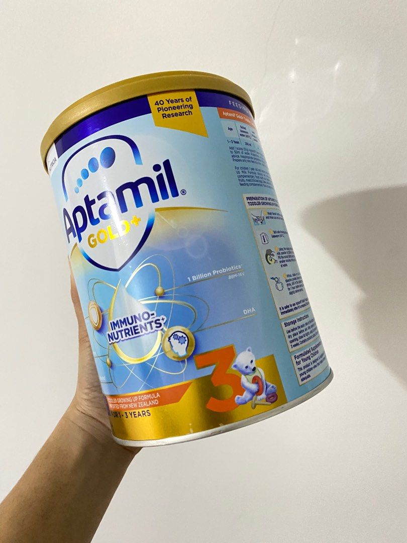 Aptamil Gold+ Immuno-Nutrients Stage 3 Toddler Growing Up Formula Milk Powder 900g, Babies ...