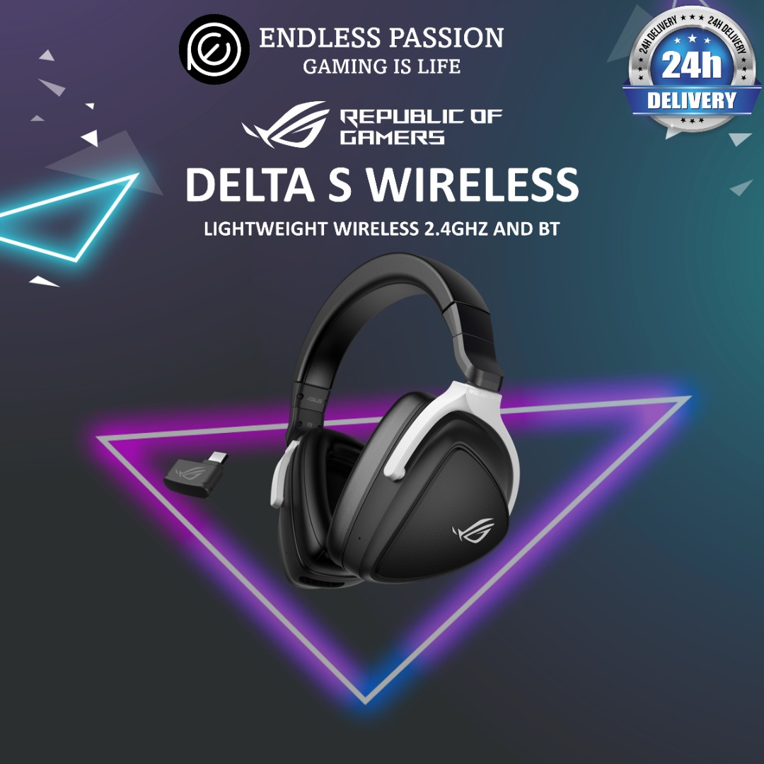 ASUS ROG Delta S Wireless Gaming Headset (AI Beamforming Mic, 7.1 ...