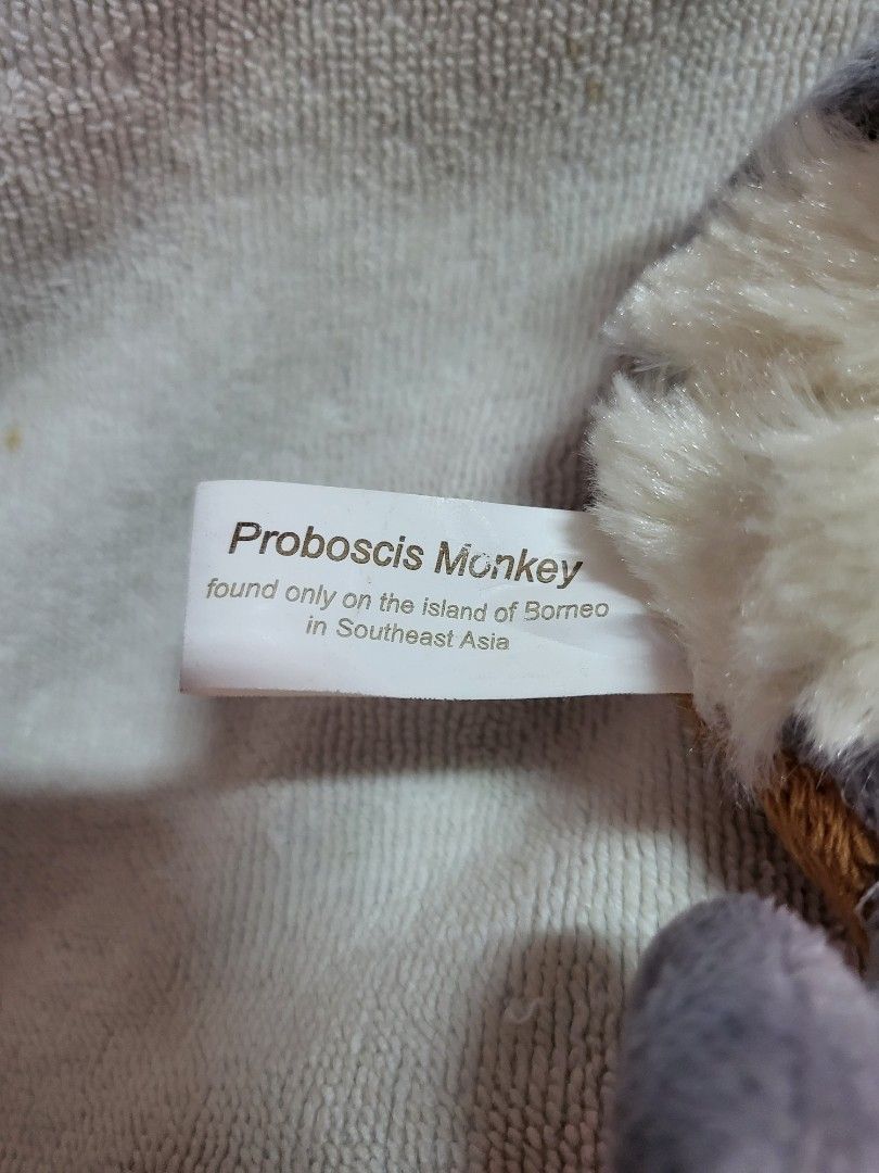 Authentic Borneo Proboscis Monkey Plush Soft Toy, Hobbies & Toys, Toys ...