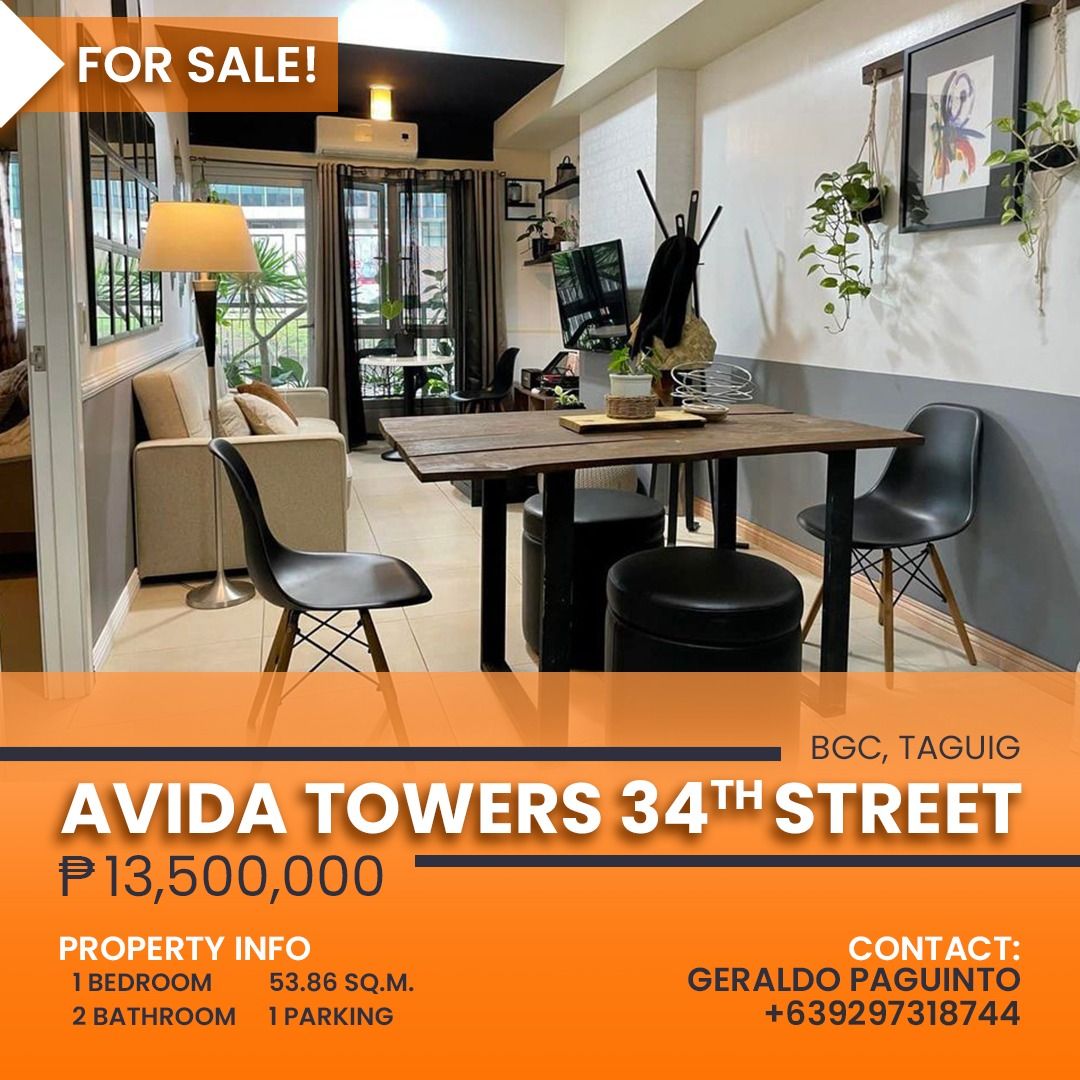Avida Towers 34th Street 1 Bedroom Condo unit for Sale - 1 BR ...