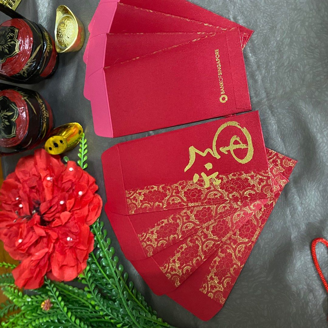 Bank of Singapore Ang pow packet_ Red packet, Hobbies & Toys ...