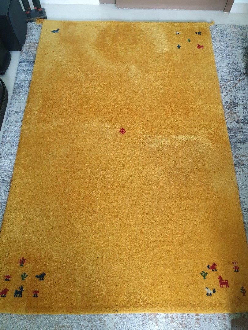 Beautiful Golden Colour Carpet, Furniture & Home Living, Home Decor ...