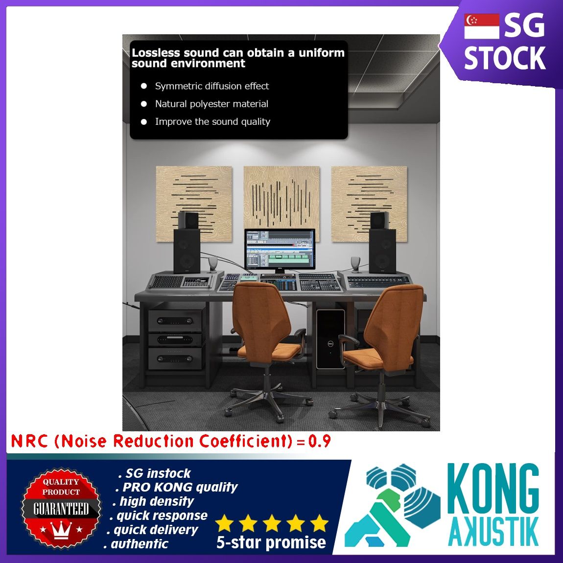 BUBOS Bass Trap,16" X 16" X 4" DIY Acoustic Bass Trap,Better than Bass ...