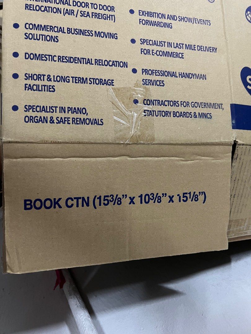 Book Carton Boxes for moving (thick), Furniture & Home Living, Home ...