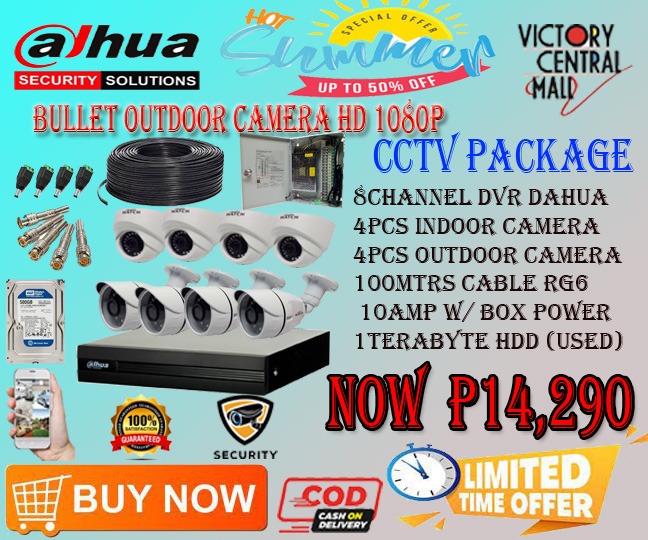 CCTV 8CAMERA AHD 1080P PACKAGE, Furniture & Home Living, Security ...