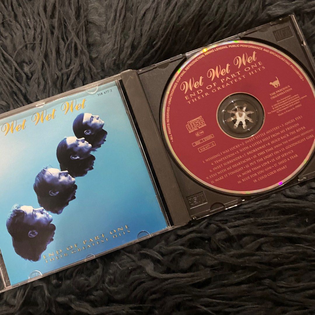 CD WET WET WET End Of Part One Their Greatest Hits, Hobbies & Toys ...