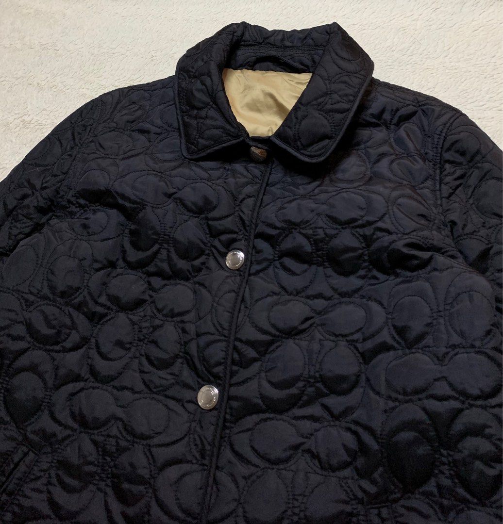 Coach Monogram Quilted Jacket, Luxury, Apparel on Carousell