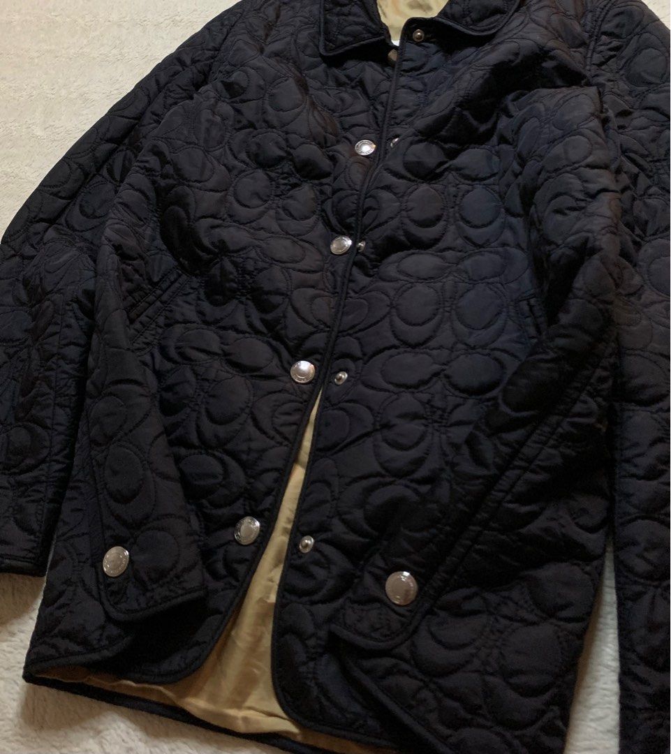 Coach Monogram Quilted Jacket, Luxury, Apparel on Carousell