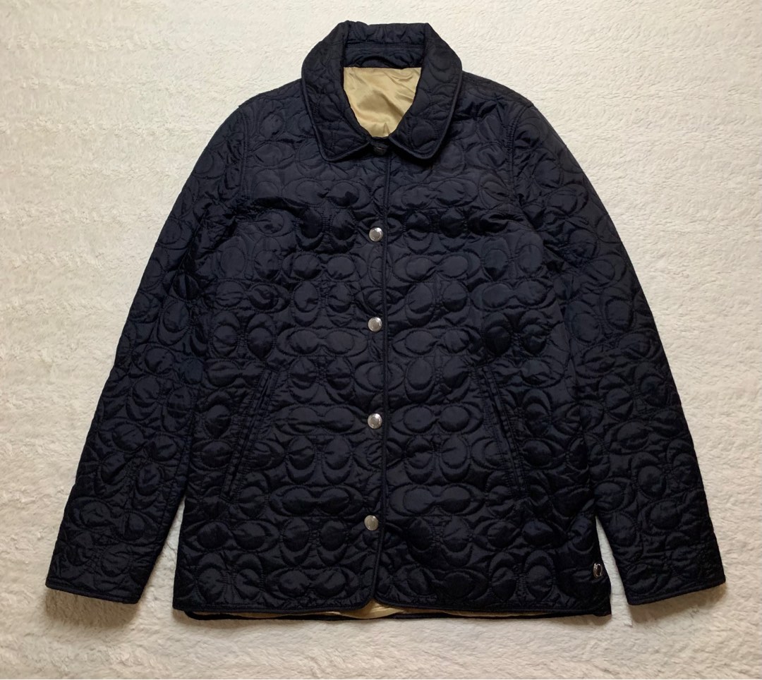 Coach Monogram Quilted Jacket, Luxury, Apparel on Carousell