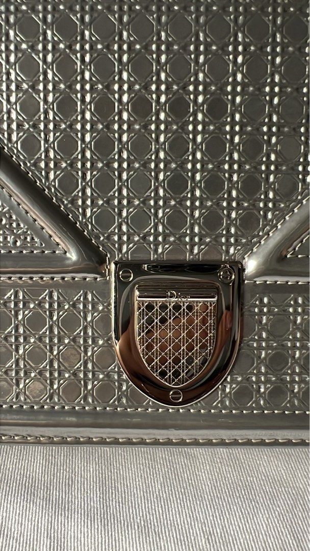 *FULL SET* Dior Diorama Wallet on Chain (WOC) in Silver SHW, Luxury ...
