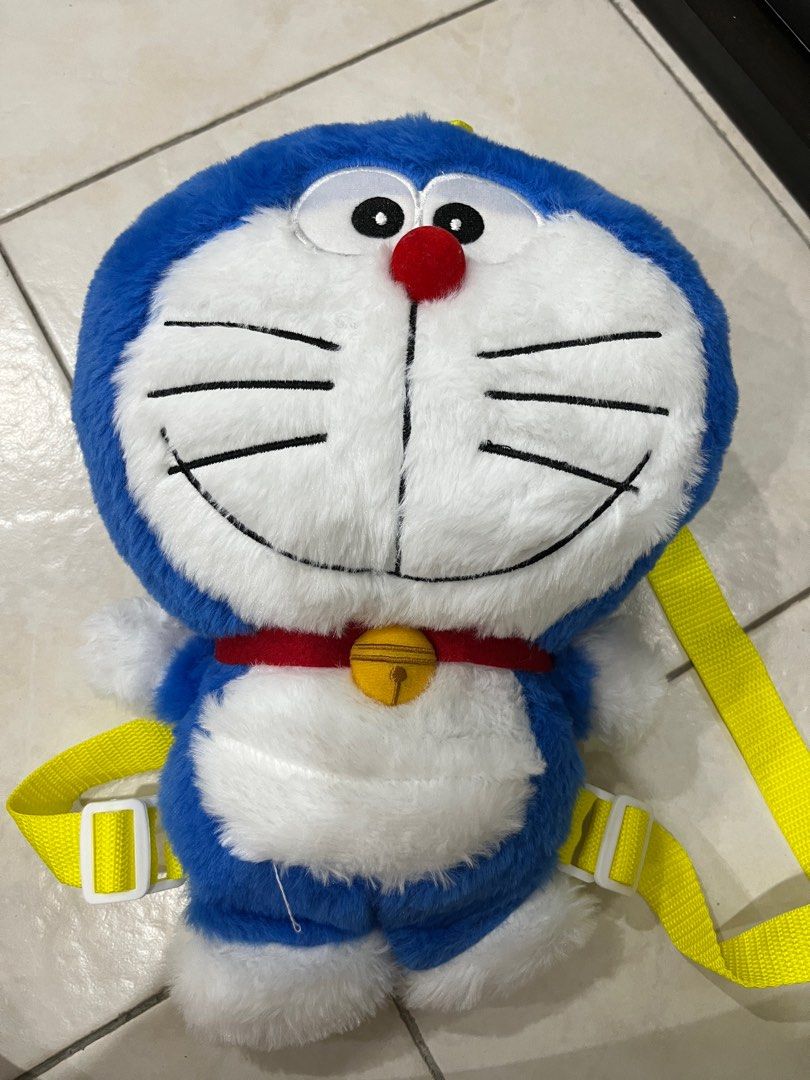 Doraemon plush backpack for kids ! Very soft and fluffy, Men's Fashion ...