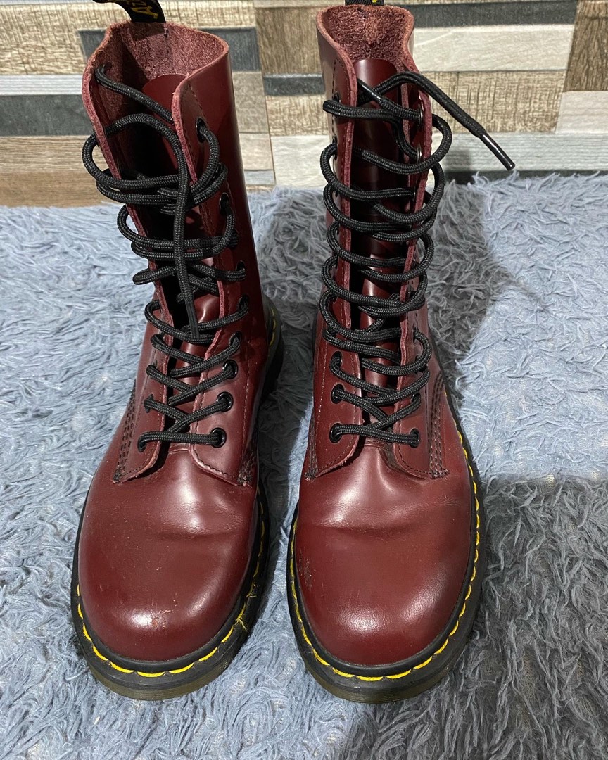Dr. Martens 1490 Smooth Leather High Lace Up Boots on Carousell
