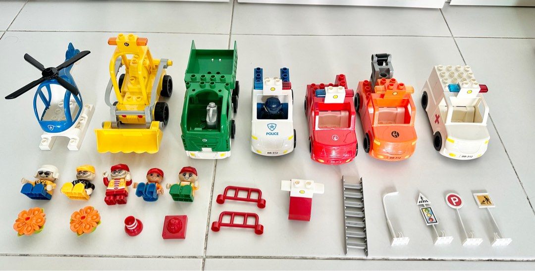 DUPLO Compatible bricks - Korean Oxford Zoo Set & Banbao Vehicles Set ...